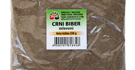 Crni biber mleveni 250g (4325) | SOPRO d.o.o. - Subotica