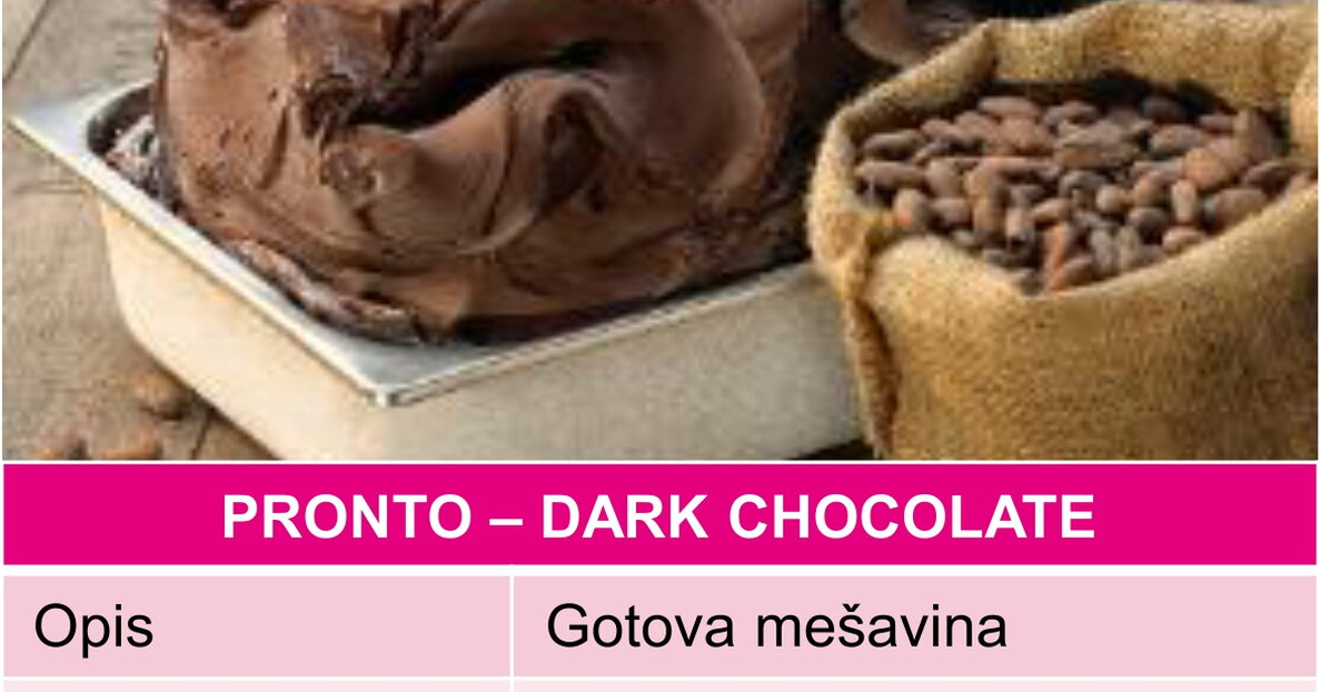Pronto Dark Chocolate (0940) | SOPRO d.o.o. - Subotica